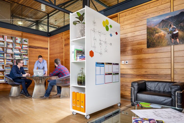 Feature packed mobile walls by Logovisual to divide and connect ...