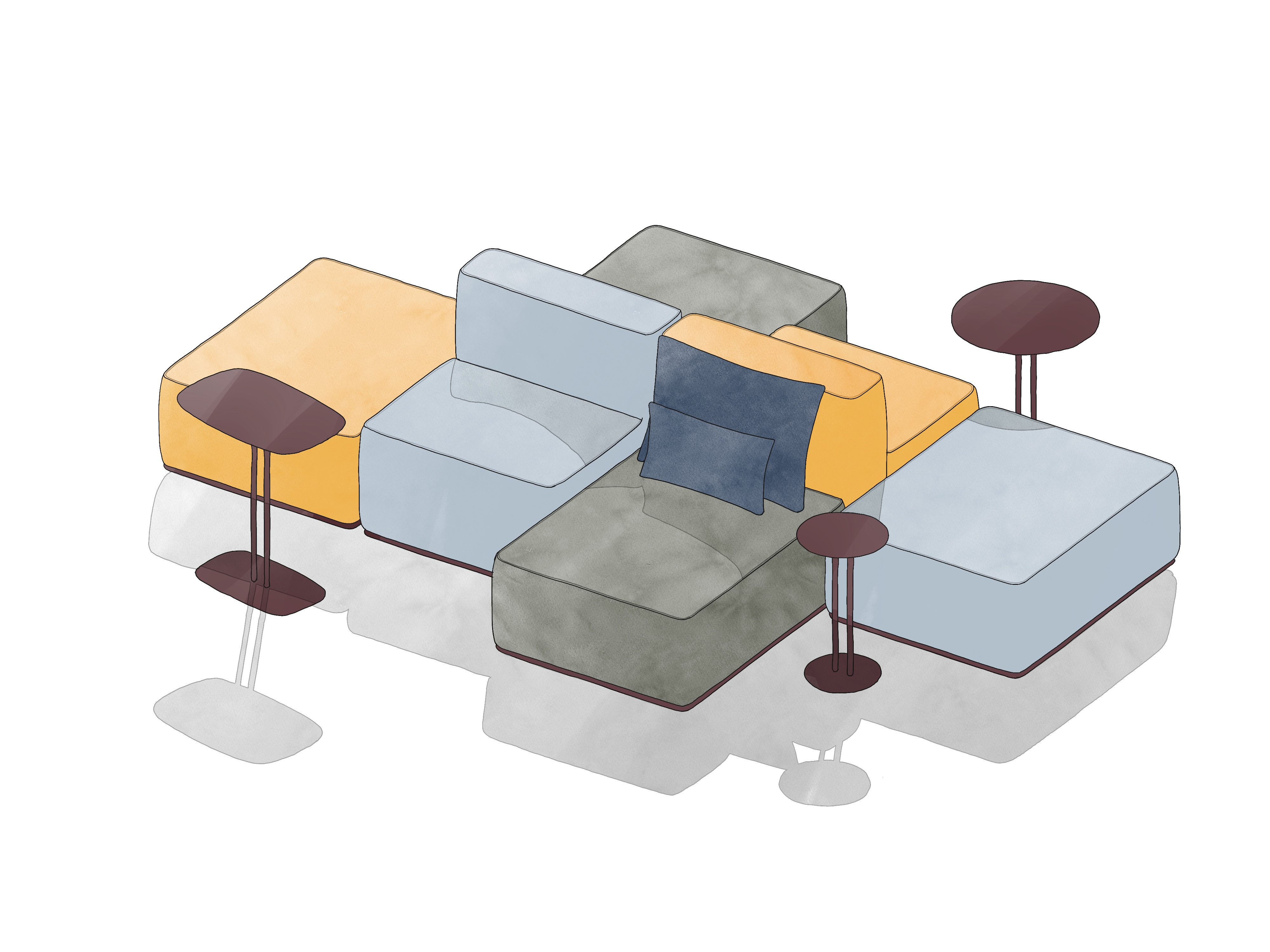Pearson Lloyd designs Veleta modular soft-seating system for esPattio ...